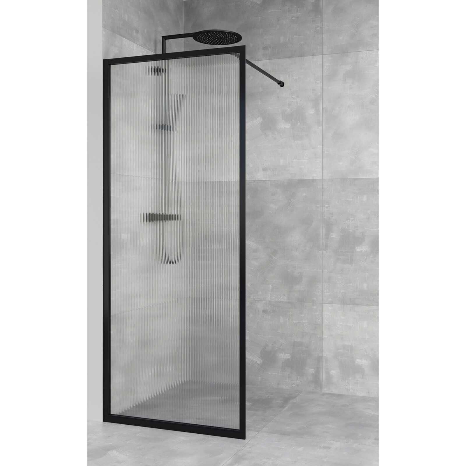 Duschvägg Empire 95 svart linjeglas | Ballingslöv